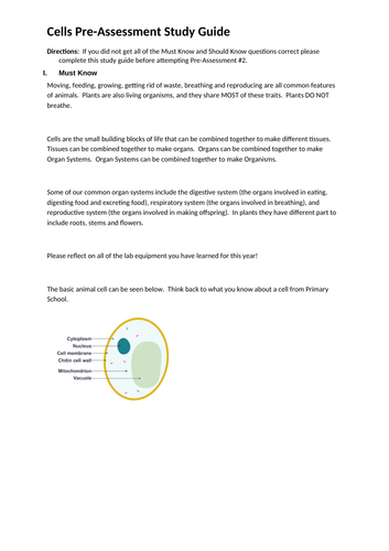 Complete Cells Unit Plan | Teaching Resources