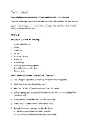 Complete Cells Unit Plan | Teaching Resources