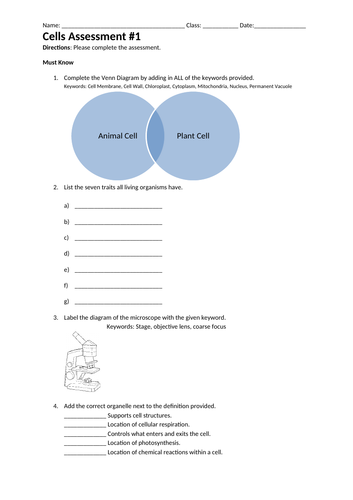 Complete Cells Unit Plan | Teaching Resources