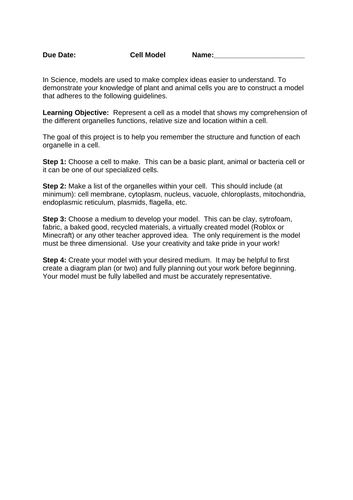 Complete Cells Unit Plan | Teaching Resources