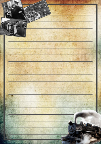 WW2 Railway writing template | Teaching Resources