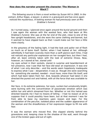 The Woman in Black at KS3 | Teaching Resources