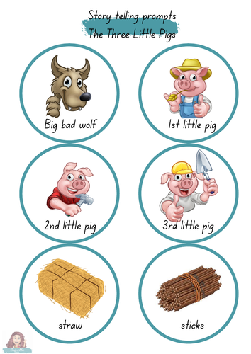 Three Little Pigs Story Telling Prompts | Teaching Resources