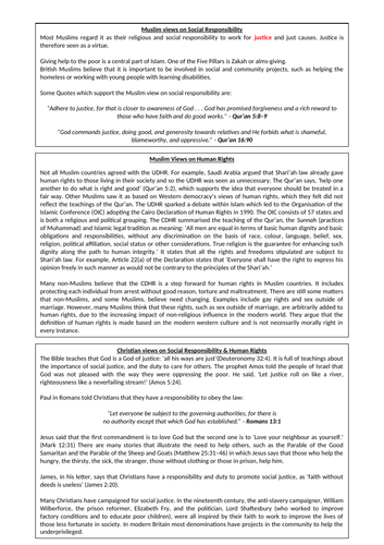 Social Justice and Human Rights | Teaching Resources