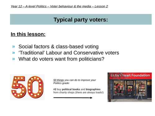 Typical party voters - voter behaviour & the media (AS Politics ...