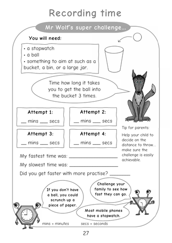 FREE Telling the Time With Mr Wolf: Year 1 - Recording Time Activity ...