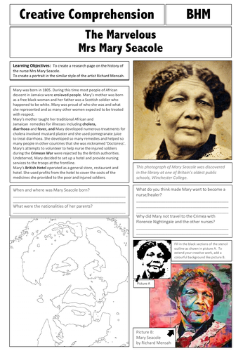 Black History and Art- Mary Seacole | Teaching Resources