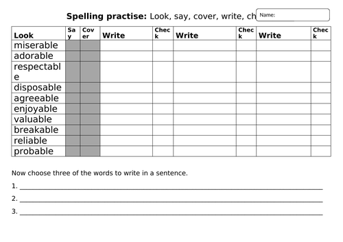Spelling Year 4 Autumn Term complete resource | Teaching Resources