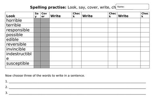 Spelling Year 4 Autumn Term complete resource | Teaching Resources