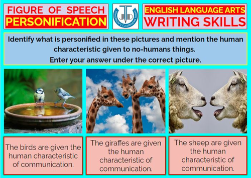 PERSONIFICATION - FIGURE OF SPEECH: 32 BOOM CARDS | Teaching Resources