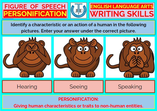 PERSONIFICATION - FIGURE OF SPEECH: 32 BOOM CARDS | Teaching Resources