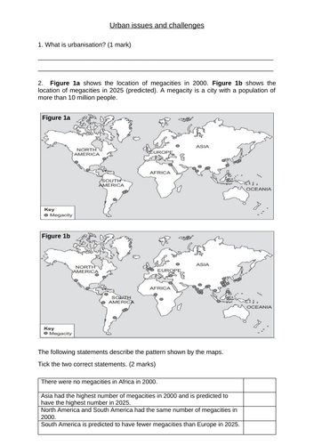 The Urban World - Rio Assessment | Teaching Resources