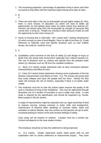 The Urban World - Rio Assessment | Teaching Resources