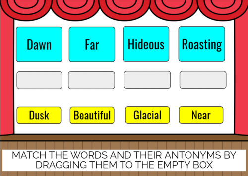 Boom Cards English: Antonyms Matching Activity | Teaching Resources