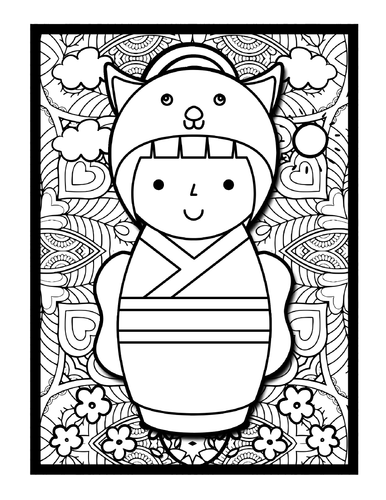 Dolls Mindfulness Mandala Colouring Pages, Doll Printable Colouring ...