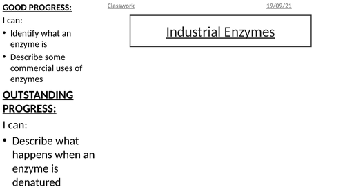 Activate 3 - B1 - New Technology - Industrial Enzymes | Teaching Resources