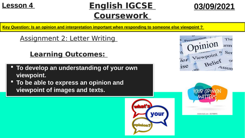 Cambridge I gcse English language Letter Writing Janet Street Porter ...