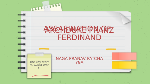 The Assassination of Archduke Ferdinand | Teaching Resources