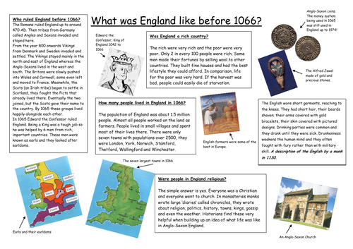 England in 1066 Claimants to the Throne | Teaching Resources
