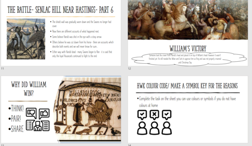 The Battle of Hastings Lessons and Assessment plus Feedback | Teaching ...