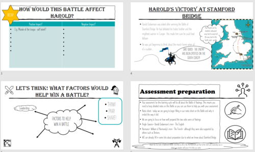 The Battle of Hastings Lessons and Assessment plus Feedback | Teaching ...