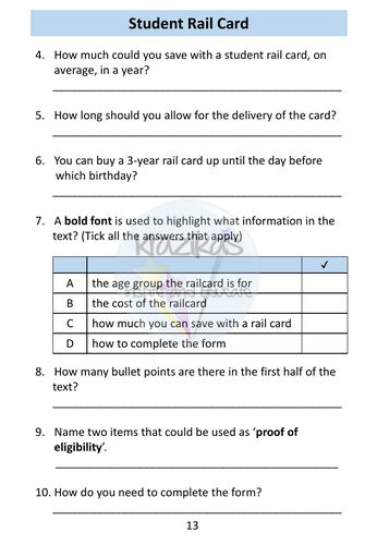 English Functional Skills Entry Level 2 Reading Workbook | Teaching ...