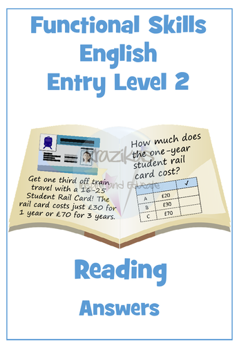 English Functional Skills Entry Level 2 Reading Workbook | Teaching ...