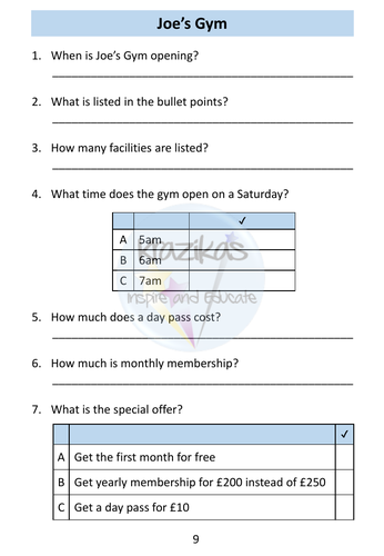 English Functional Skills Entry Level 2 Reading Workbook | Teaching ...
