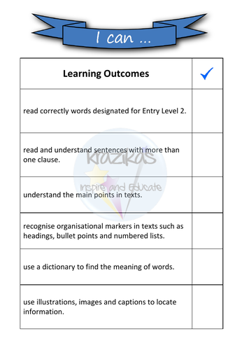 English Functional Skills Entry Level 2 Reading Workbook | Teaching ...