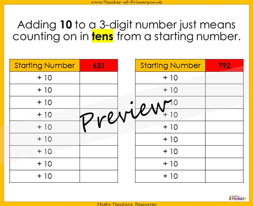 Add and Subtract Numbers Mentally - Year 3 | Teaching Resources