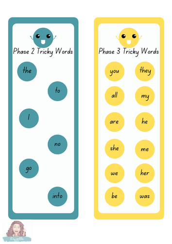 Phase 2-5 tricky word cards | Teaching Resources