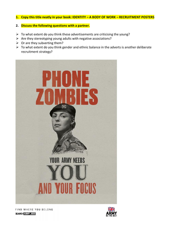IB LAL English A: Body of Work - Army Recruitment Posters - IA ...
