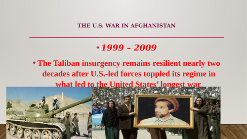 Afghanistan :US War from 1990s-2009 | Teaching Resources