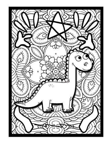 Diplodocus Mindfulness Mandala Colouring Pages, Dinosaurs Colouring ...