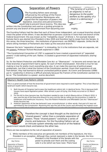 Lesson 2 US Constitution Features Principles | Teaching Resources