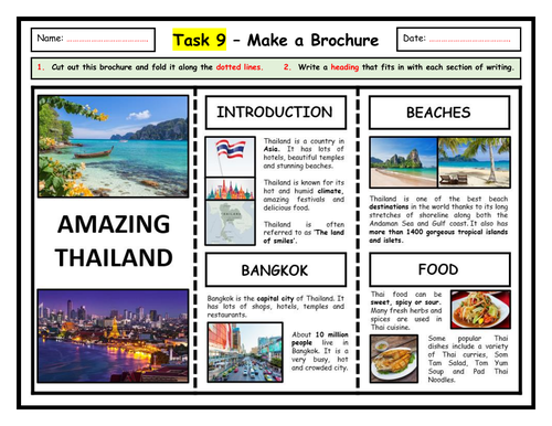 BROCHURES - Year 2 or Year 3 - PowerPoint + Worksheets | Teaching Resources