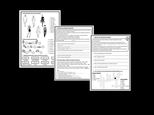 French clothing- Paris Fashion Week | Teaching Resources