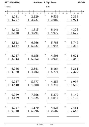 26,000 Addition Sums Bumper Pack | Teaching Resources