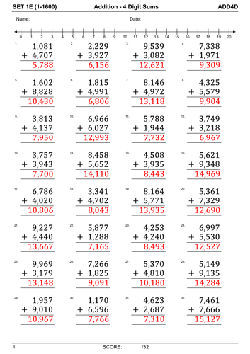 26,000 Addition Sums Bumper Pack | Teaching Resources