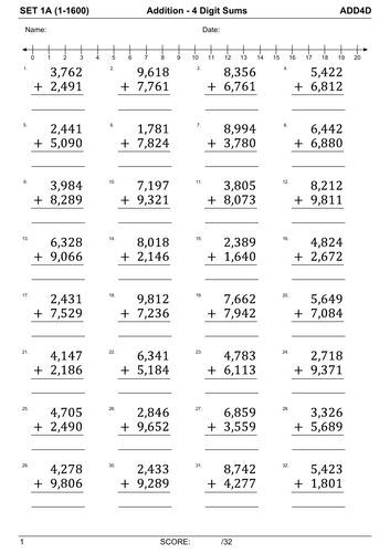 26,000 Addition Sums Bumper Pack | Teaching Resources