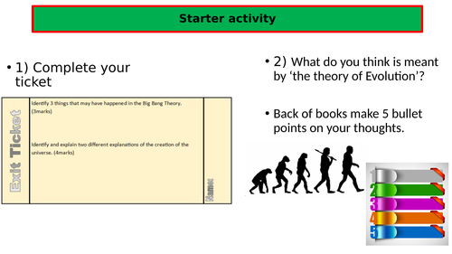 KS3- Origins of life- Evolution of life | Teaching Resources