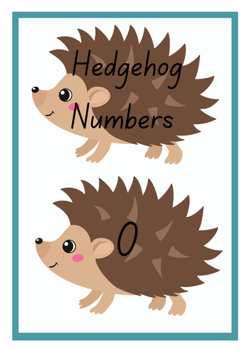 Hedgehog Numbers 0-20 | Teaching Resources