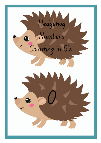 Hedgehog Numbers 0-100 (Counting in 5's) | Teaching Resources