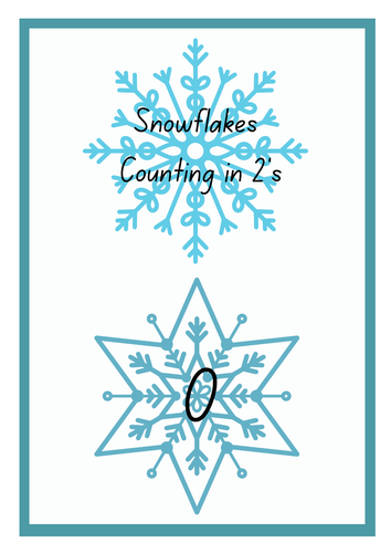 Snowflake numbers 0-50 (Counting in 2's) | Teaching Resources