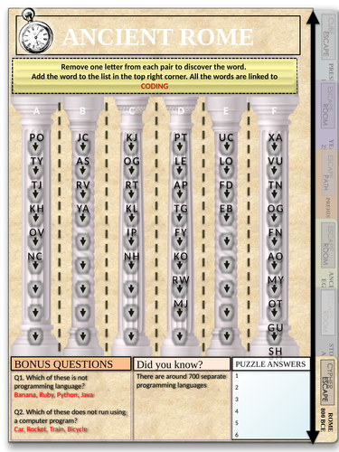 Coding Computing Escape Room | Teaching Resources