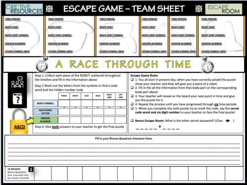 Artificial Intelligence Computing Escape Room | Teaching Resources