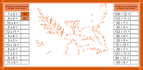 Multiplication and Division to 12 Pixel Art = Fantastic Fox | Teaching ...