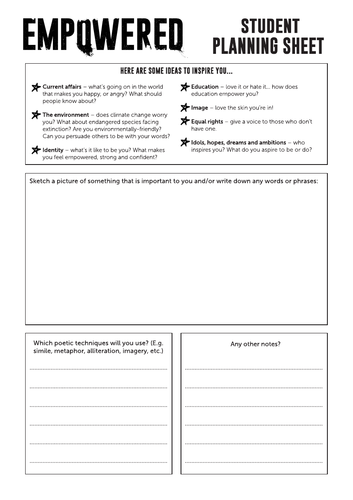 Empowered Poetry Writing Resources for 11-18 Year-Olds | Teaching Resources