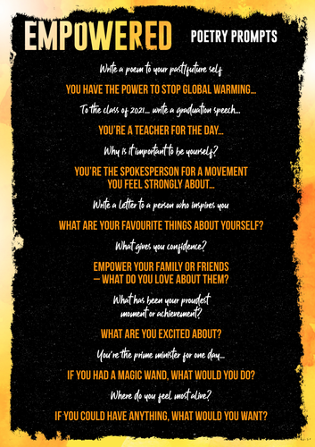 Empowered Poetry Writing Resources for 11-18 Year-Olds | Teaching Resources