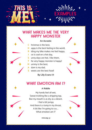 This Is Me Poetry Writing Resources for Primary School Pupils ...